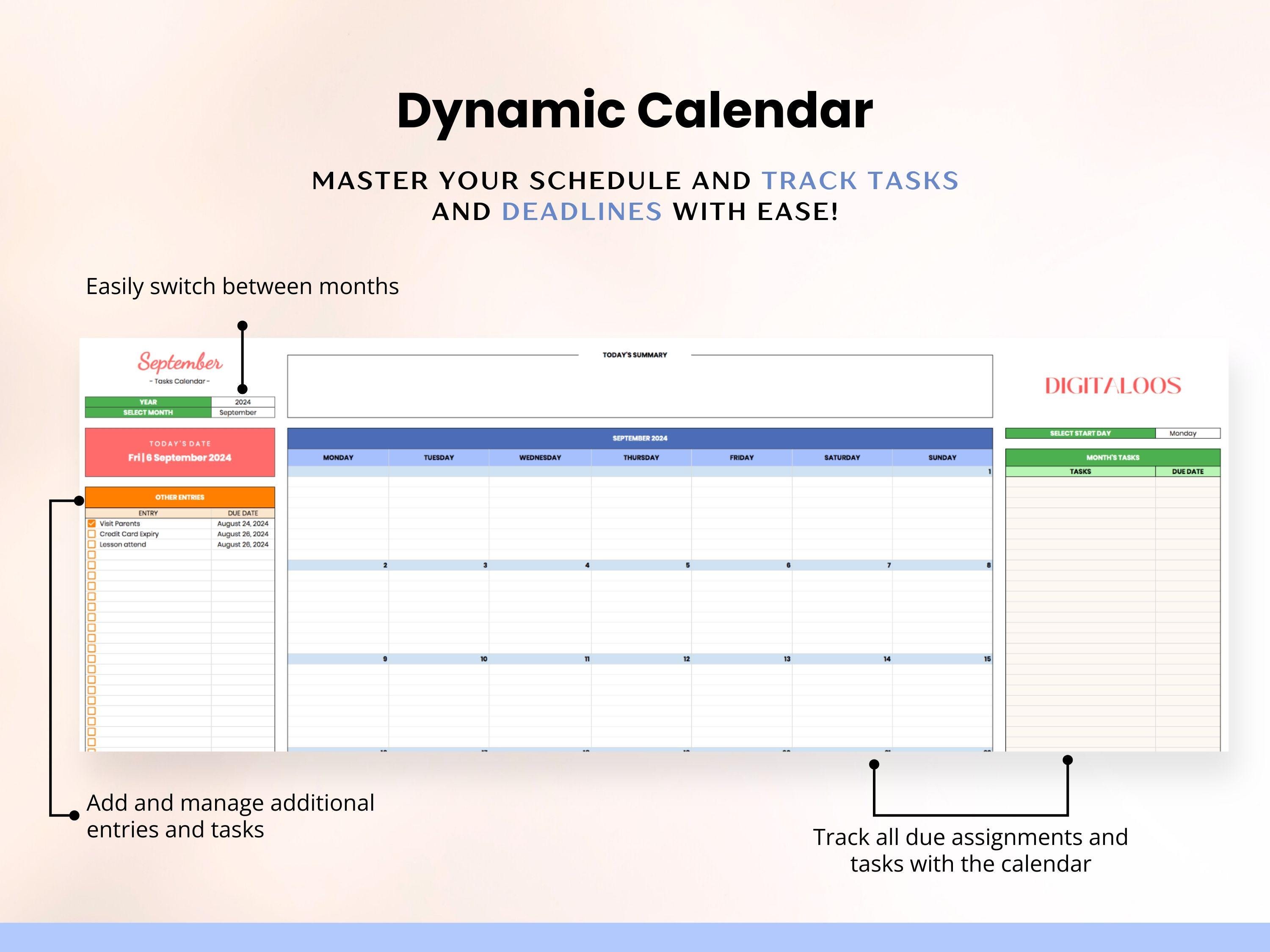 Student Planner & Assignment Tracker Google Sheets and Excel College ...