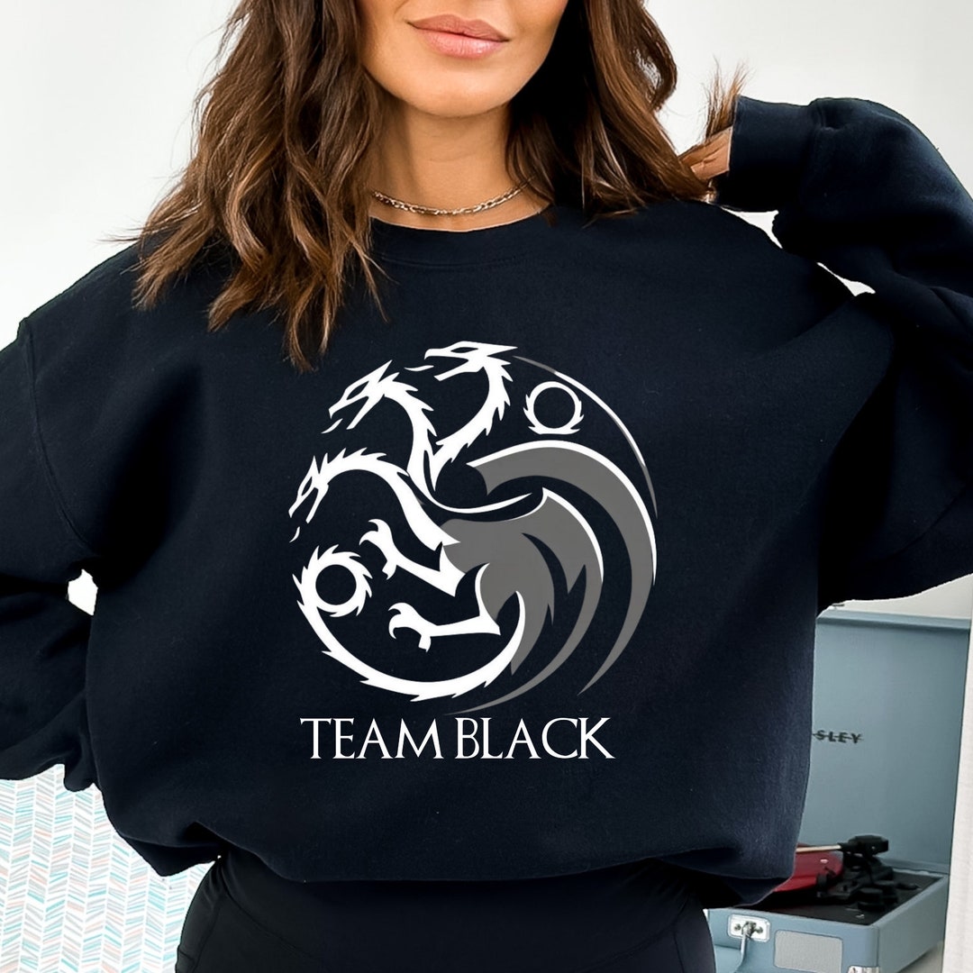 Dragon House Team Black Targaryen Crewneck Sweatshirt Dragons Merch ...