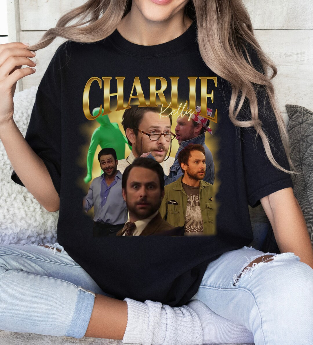 Charlie Kelly 90's Bootleg Reto Shirt Charlie Day Its Always Sunny in ...