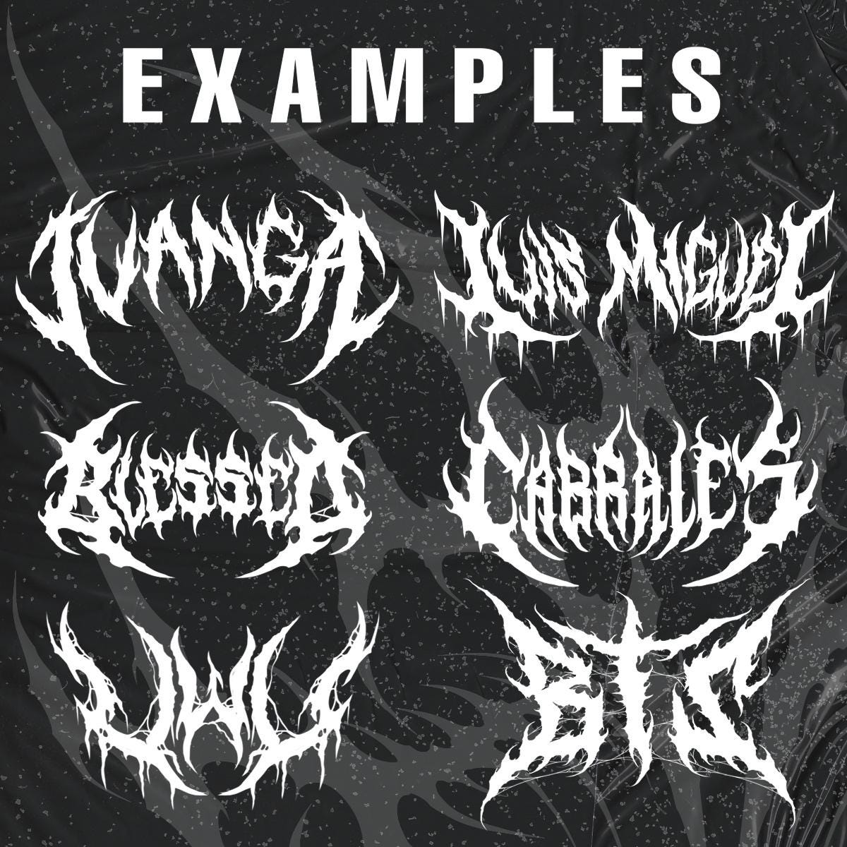 Custom Text Dark Heavy Metal Lettering Unisex T-shirt Custom Metal Fan ...