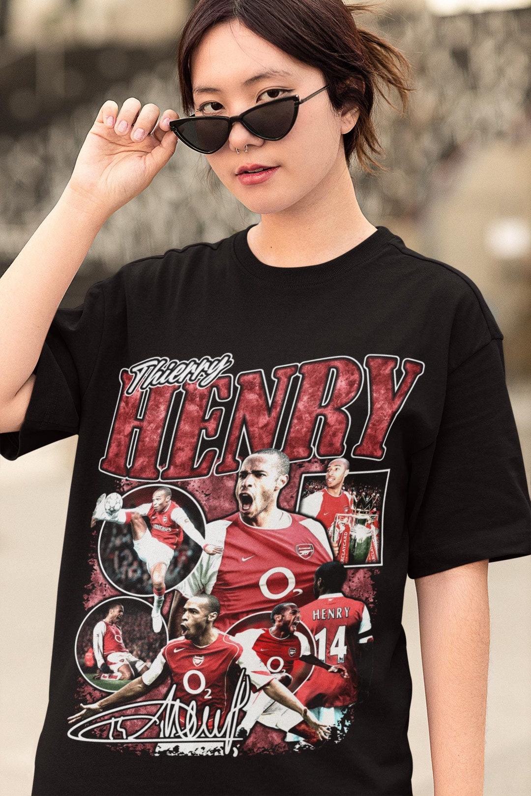 Thierry Henry Vintage Retro Y2K Unisex T-shirt | Thierry Henry Fan Gift ...