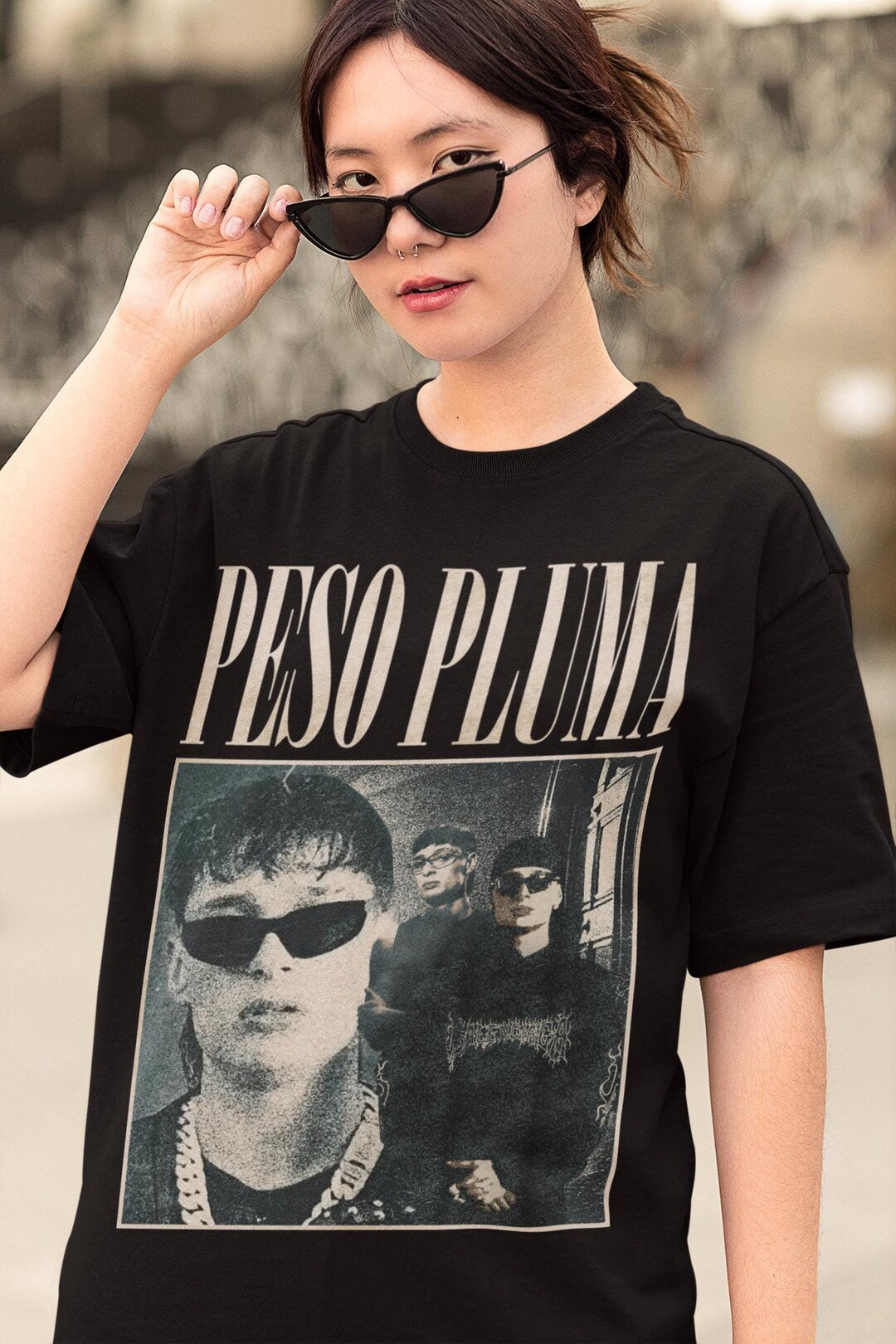 Peso Pluma Doble P Exodo Vintage Retro Y2K Unisex T-shirt | Peso Pluma ...