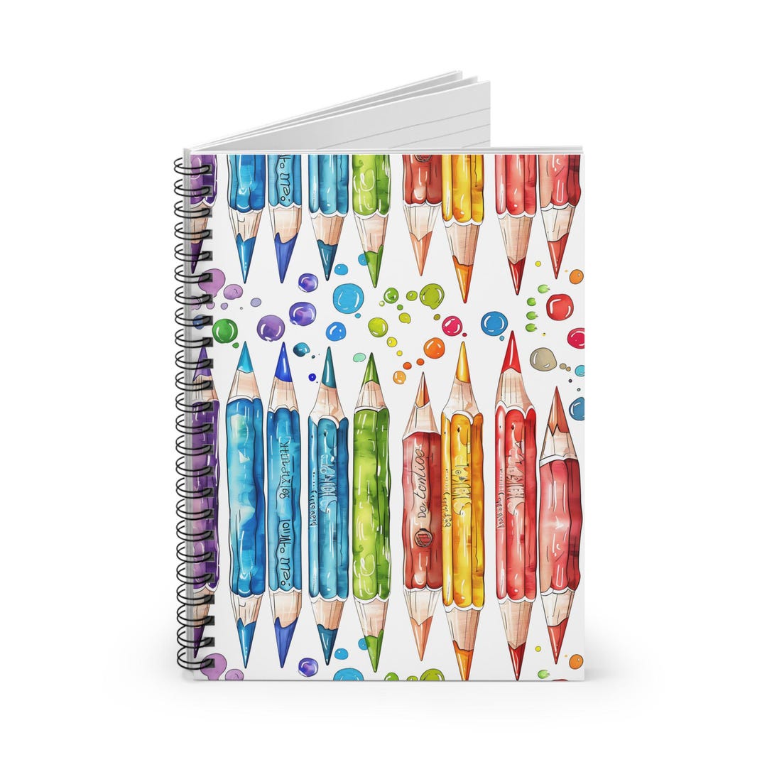 Colored Pencils Journal | Rainbow Art Notebook | Spiral Bound Writing ...
