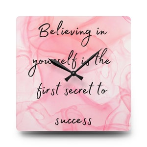 Believe in Yourself Acrylic Wall Clock - Etsy