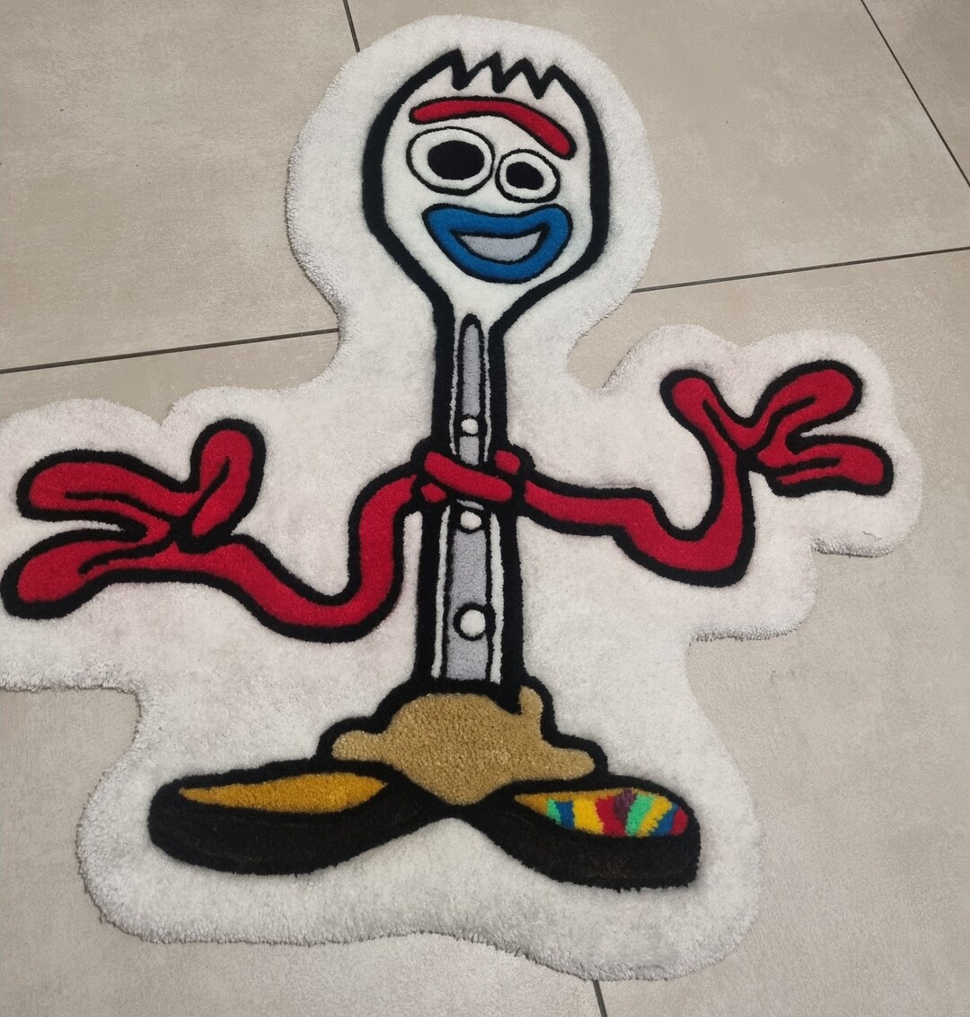 Forky Rug / Toy Story Rug / Character Rug / Disney Rug / Handmade Rug ...