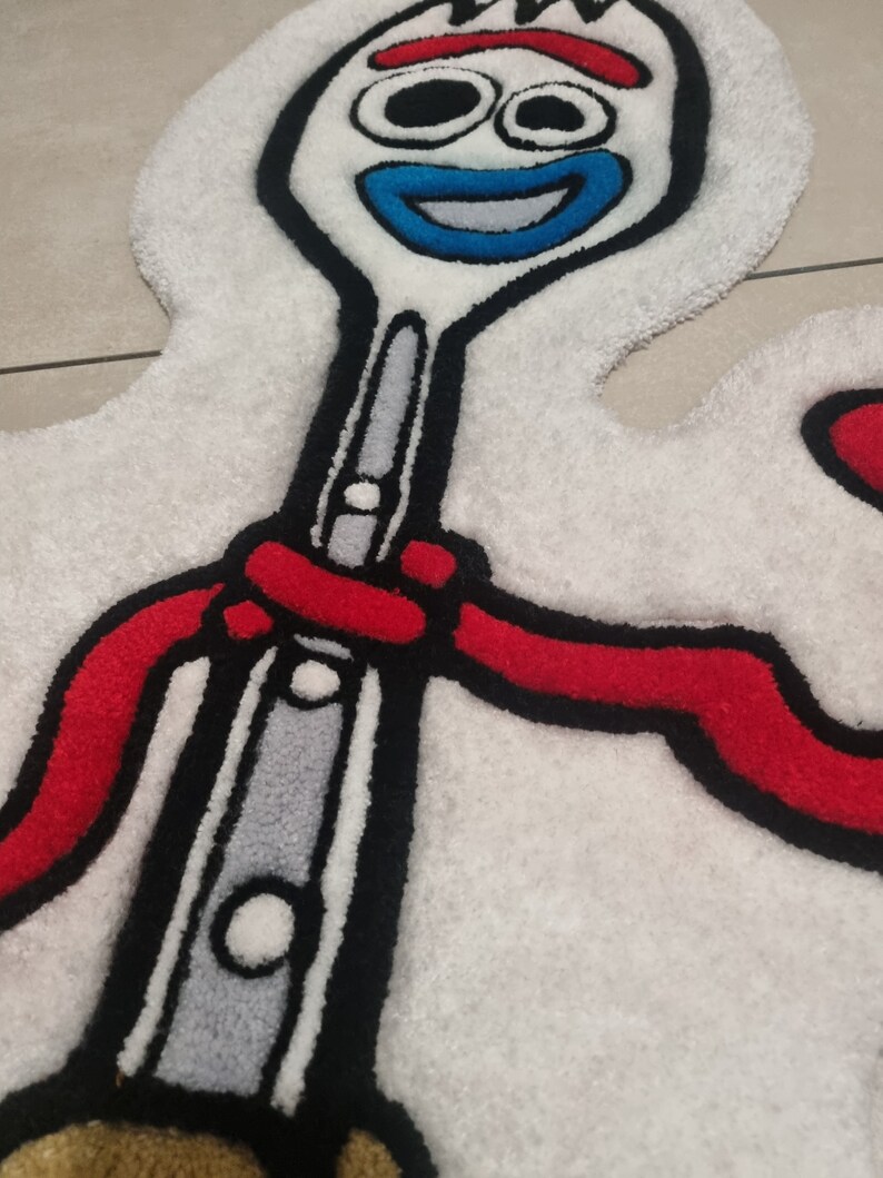 Forky Rug / Toy Story Rug / Character Rug / Disney Rug / Handmade Rug ...