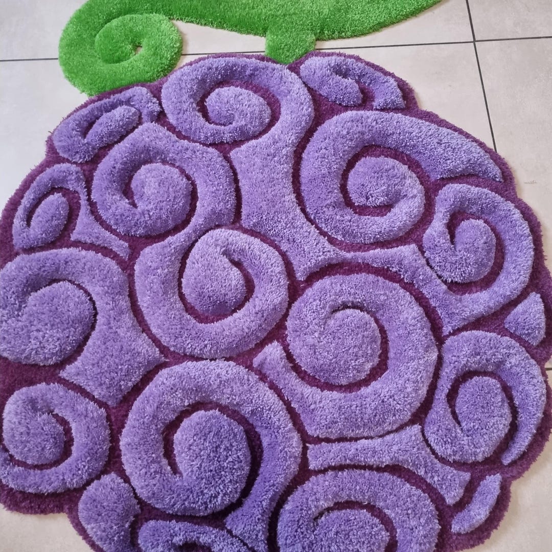 Devil Fruit Rug, 3D Carpet, Extra Long Pile, Manga, Anime, Home Decor ...