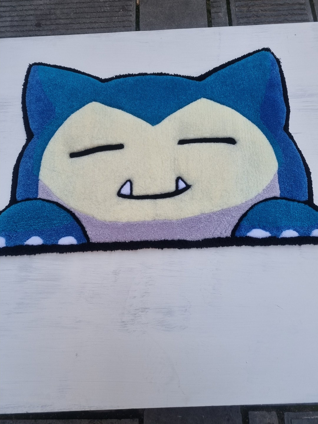 Snorlax Rug Handmade Custom Rug Character Decorative Rug - Etsy