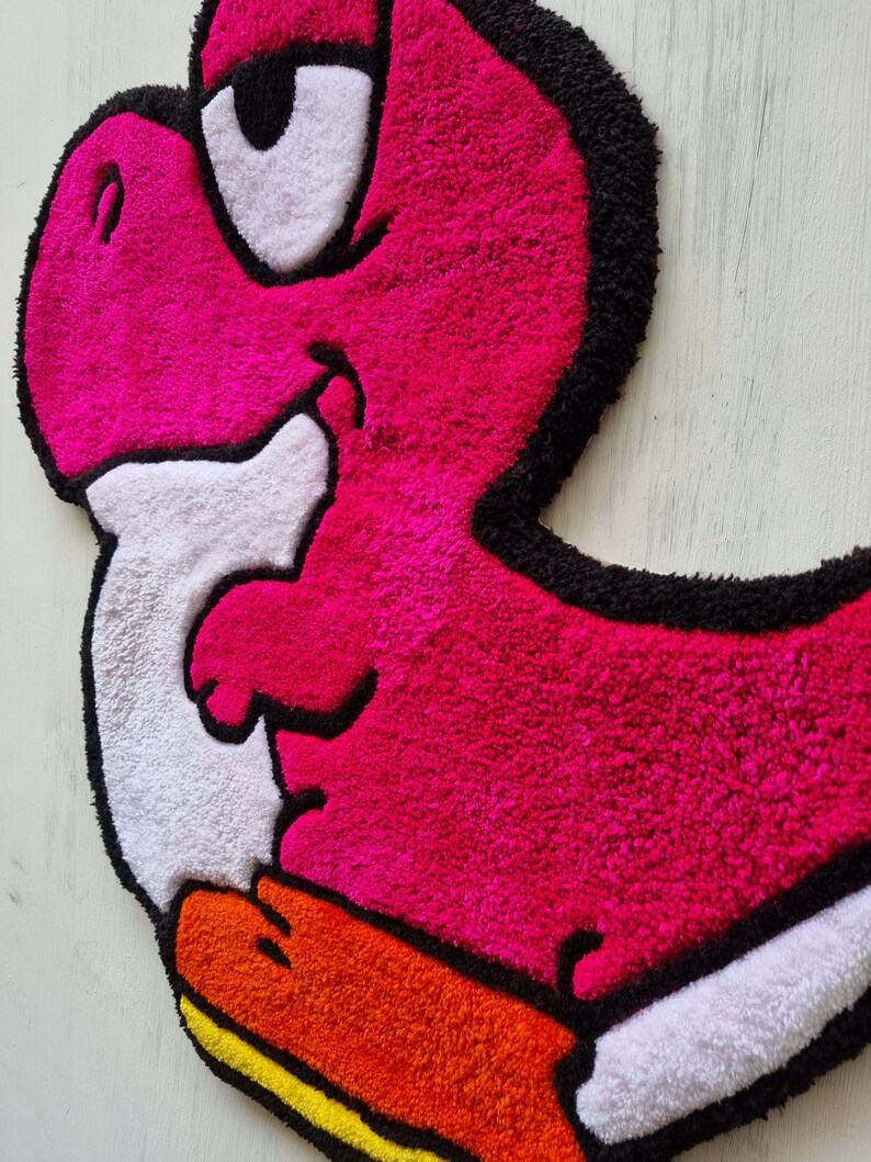 Baby Yoshi Rug / Hand Tufted Rug / Yoshi Character Rug / Home ...