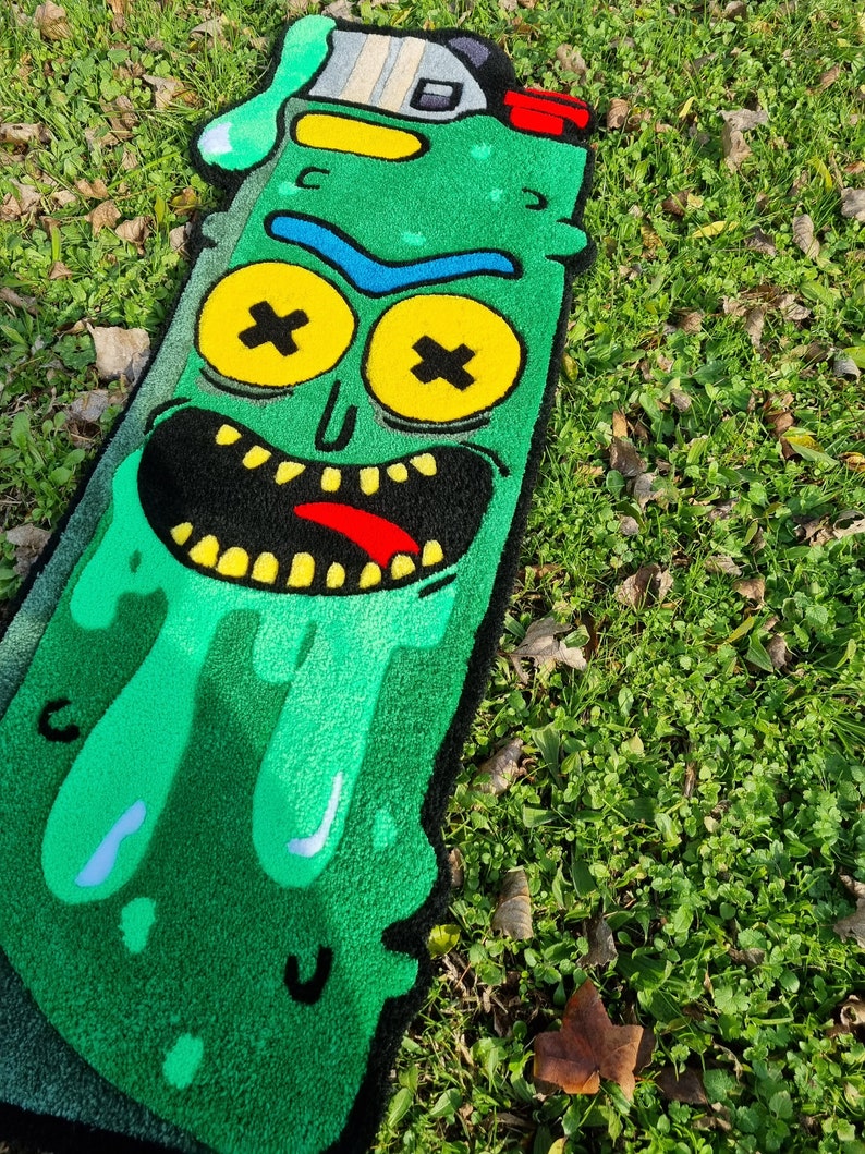 PICKLE RICK Tufting Rug / PICKLE /anime Rug / Rug Decoration / Home ...