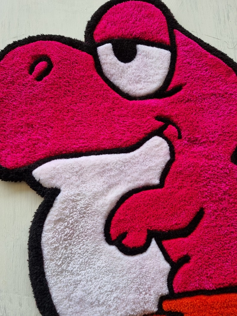 Baby Yoshi Rug / Hand Tufted Rug / Yoshi Character Rug / Home ...