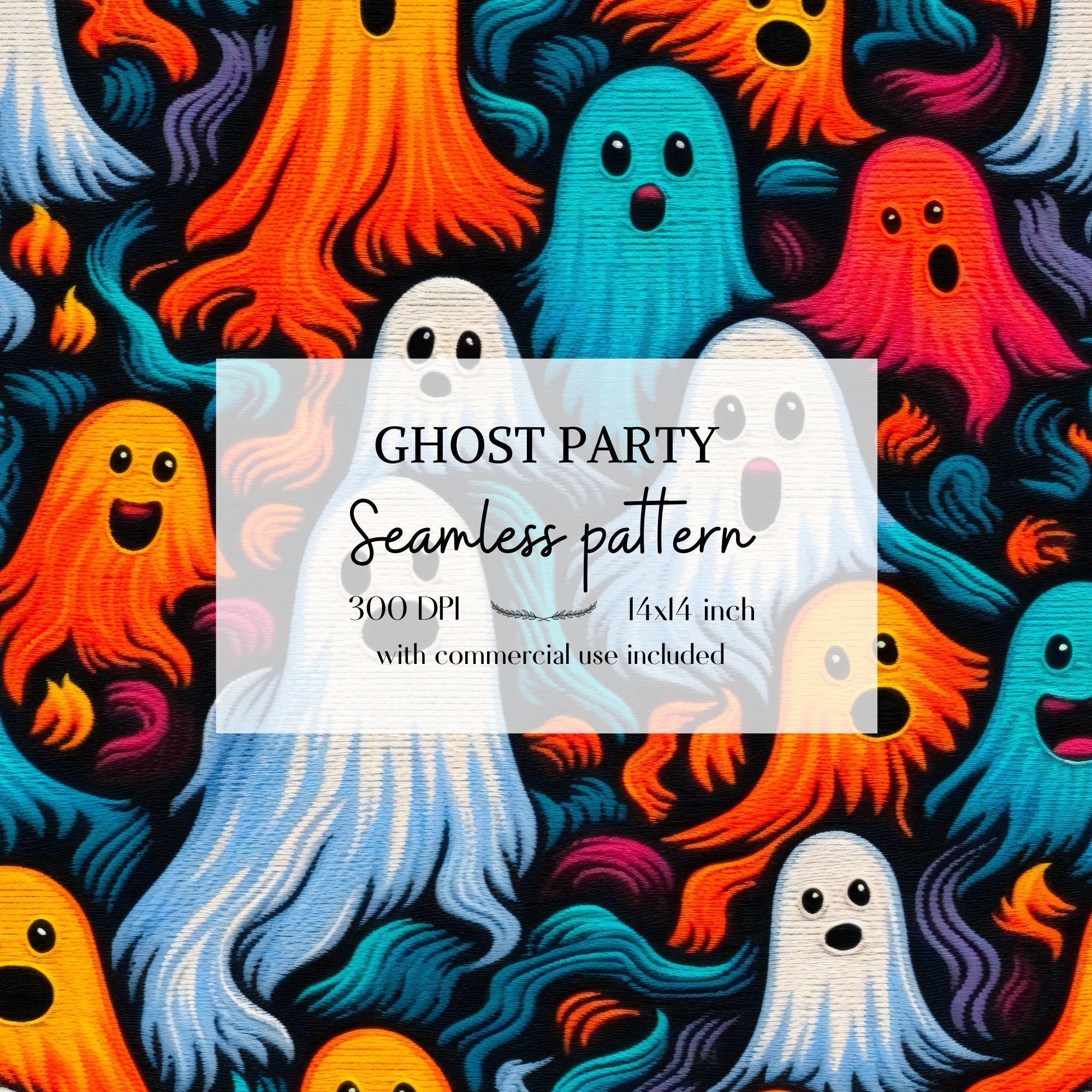 Ghosts Seamless Pattern Groovy Seamless Files Gender Neutral - Etsy
