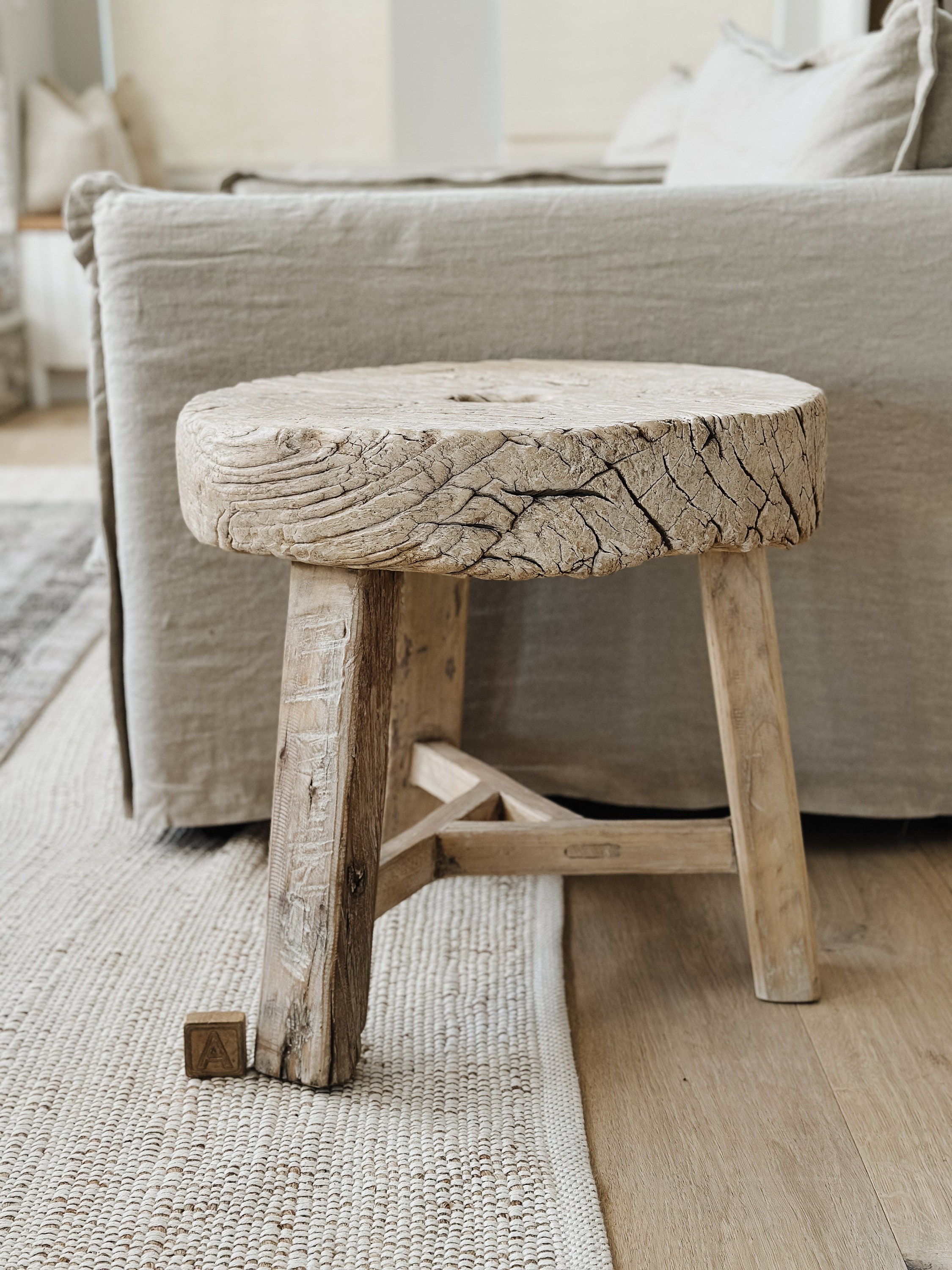 Antique Elm Wheel Cog Side/end Tables - Etsy