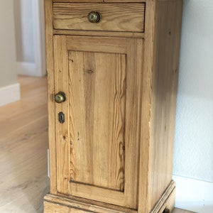 Antique English Pine Side Table/nightstand - Etsy