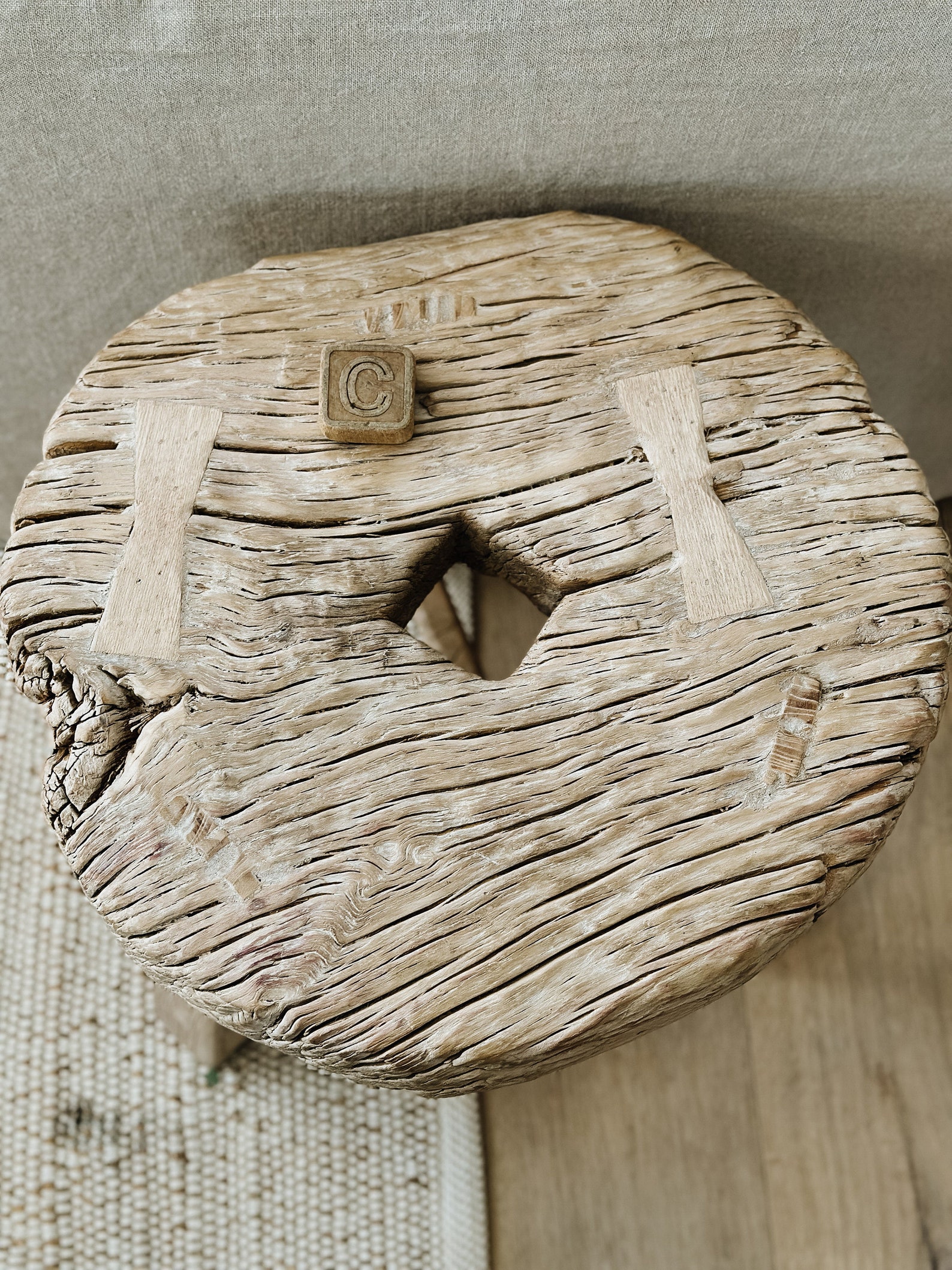 Antique Elm Wheel Cog Side/end Tables - Etsy