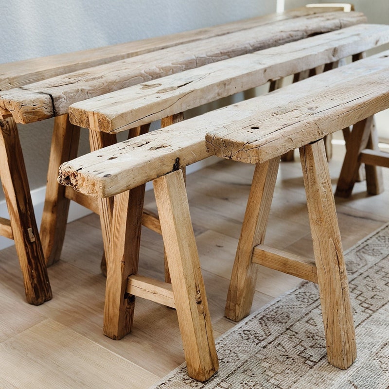 Chinese Wooden Bench - Etsy