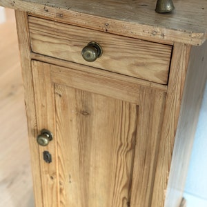 Antique English Pine Side Table/nightstand - Etsy