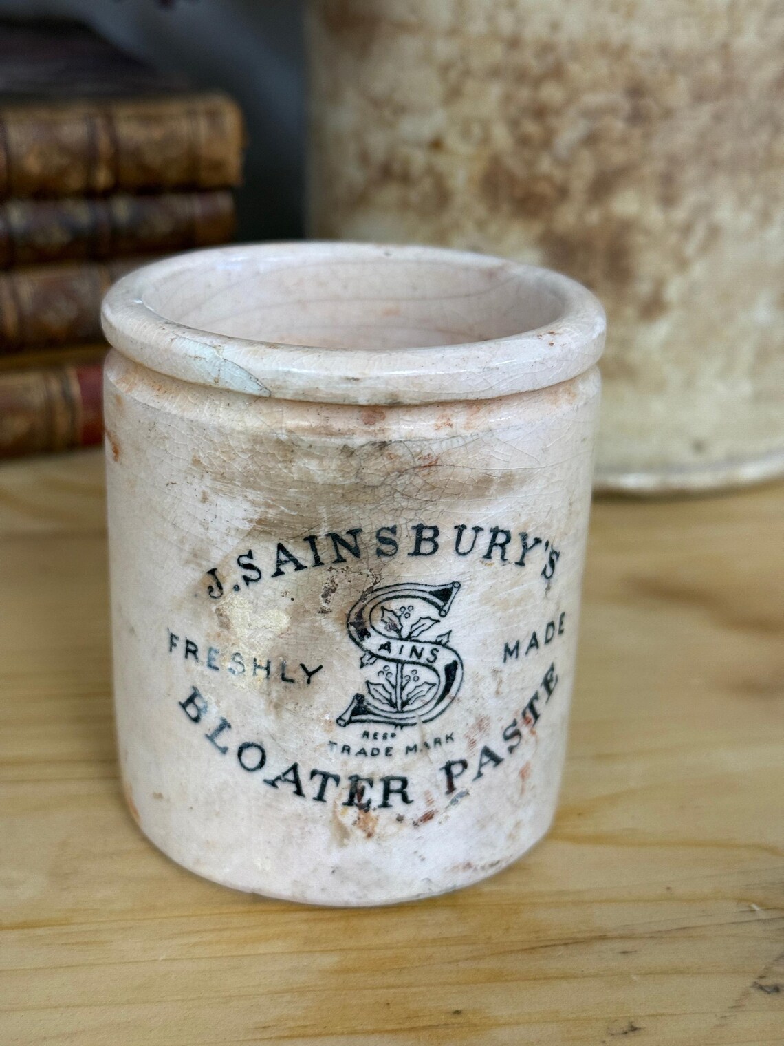 Antique English Bloater Paste Jar (large) - Etsy