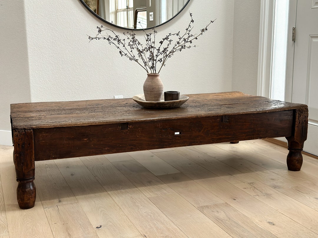 Large Antique European Coffee Table - Etsy