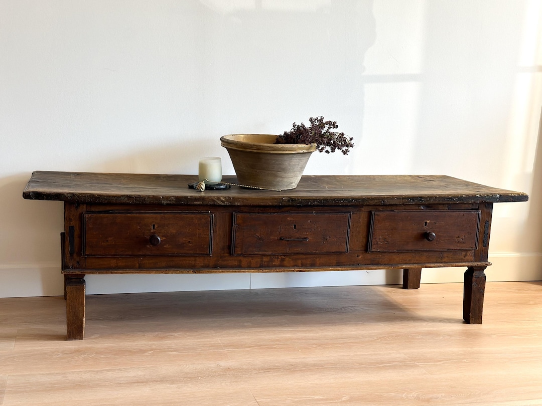 Large Antique Spanish Coffee Table - Etsy