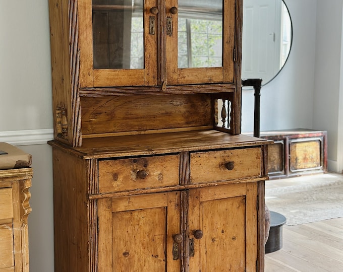 Antique Pine Hutch - Etsy