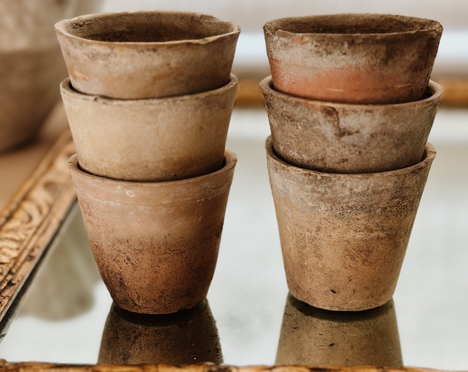 Antique French Terracotta Pots - Etsy