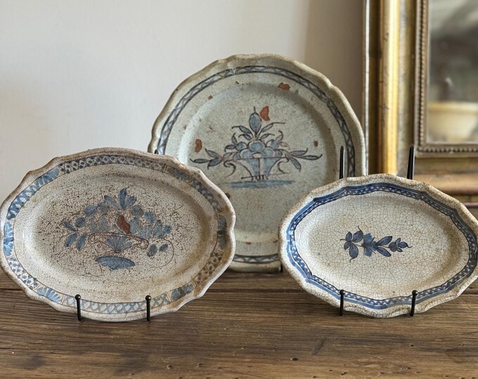 Rare 18th C. French Rouen Plates - Forges Les Eaux - Etsy