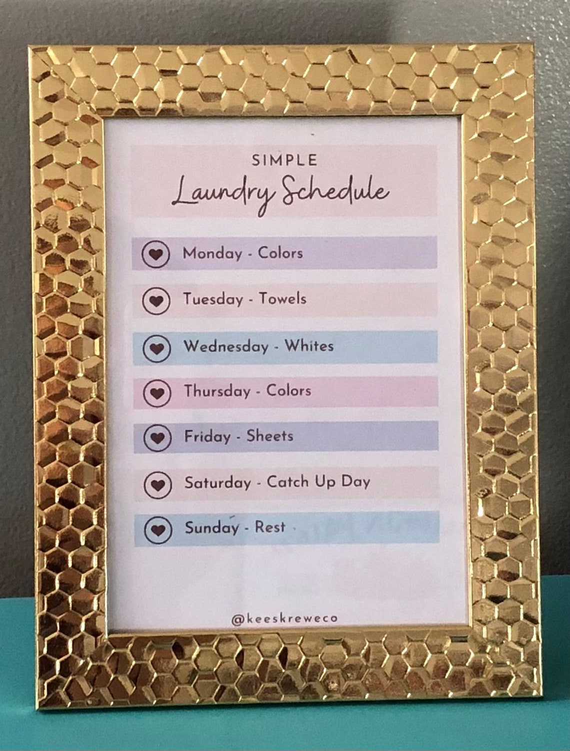 Printable Laundry Schedule - Etsy
