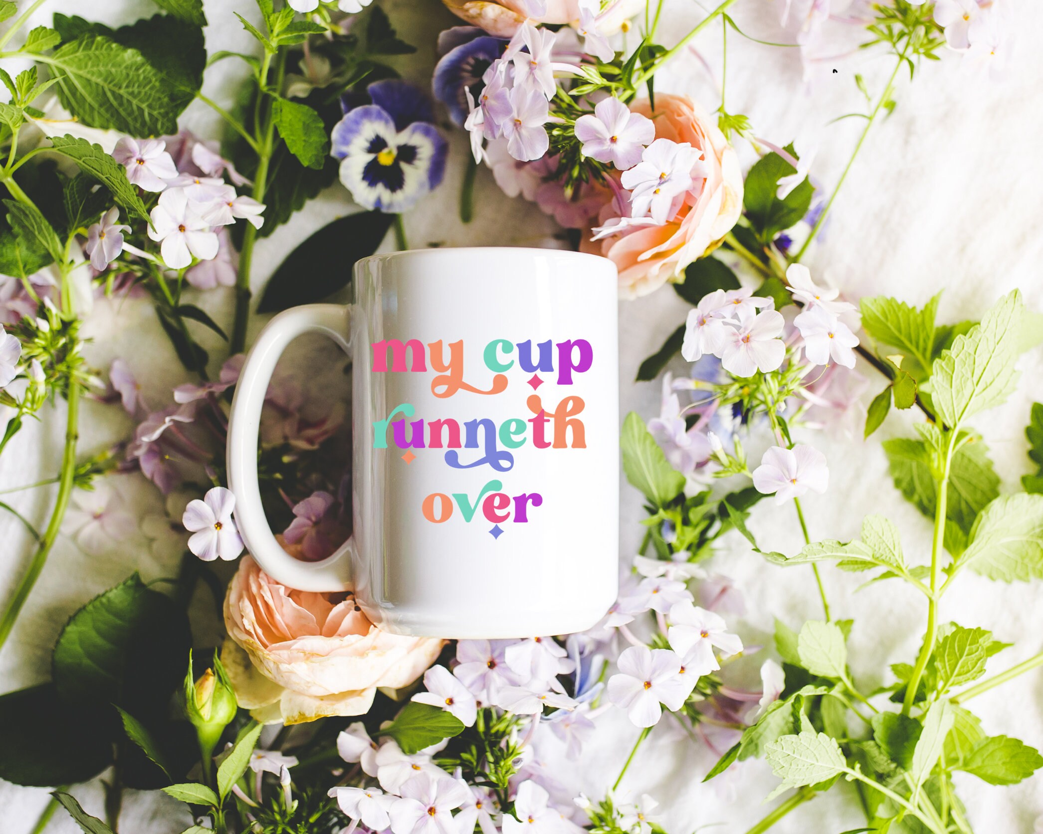 My Cup Runneth Over, Psalm Mug, Christian Mug, Faith Based, Christian ...