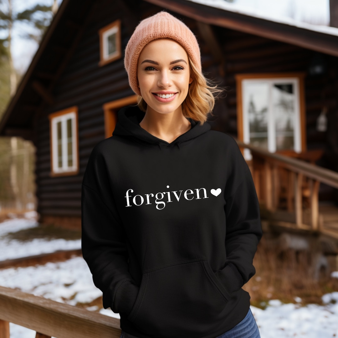 Forgiven, Sweatshirt, Christian Hoodie, Faith Based, Christian Apparel ...