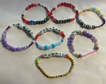 The Amazing Digital Circus Inspired Character Bracelets - Etsy