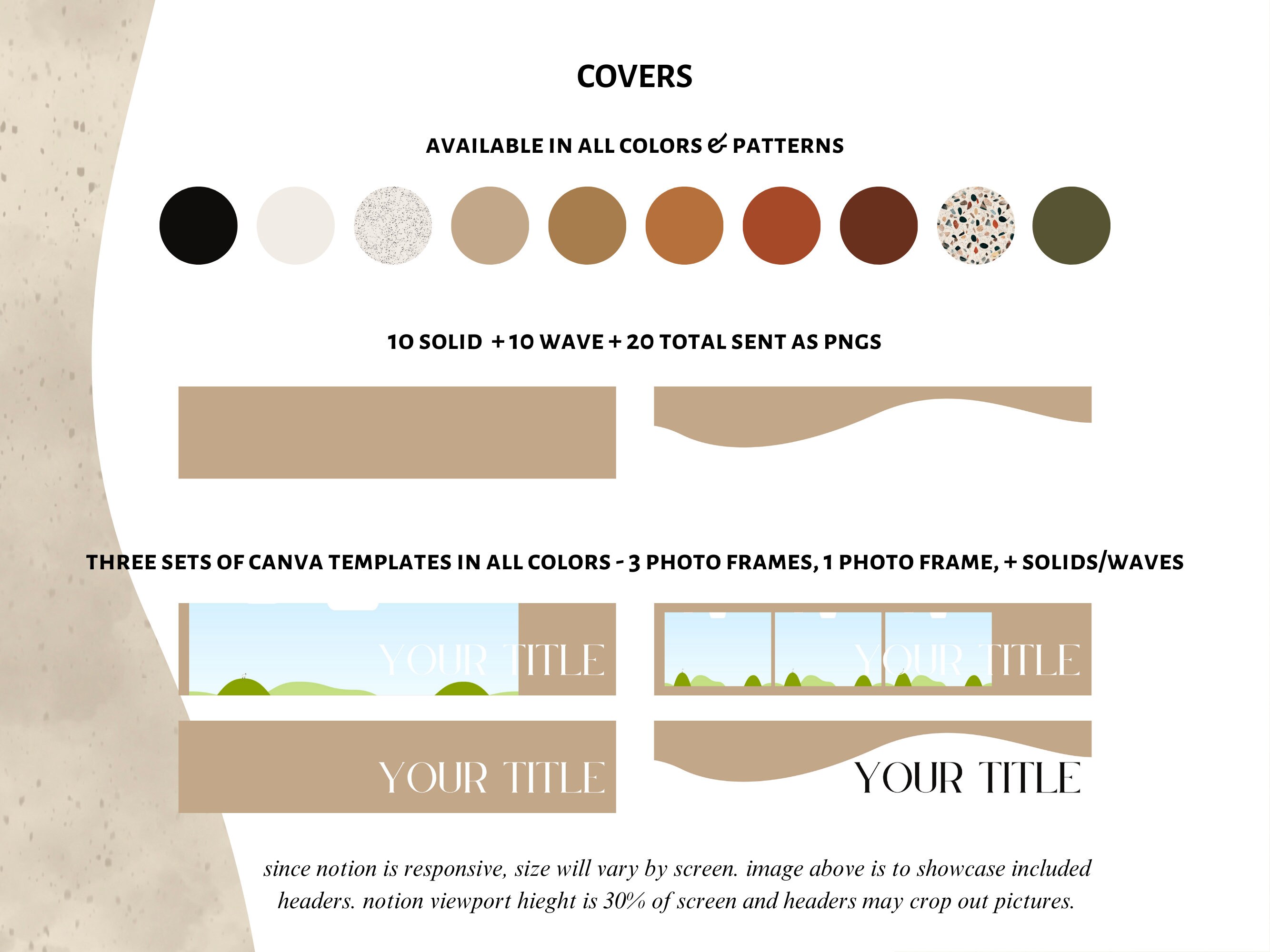 Notion Customization Bundle | Covers Icons Galleries Lines Arches ...