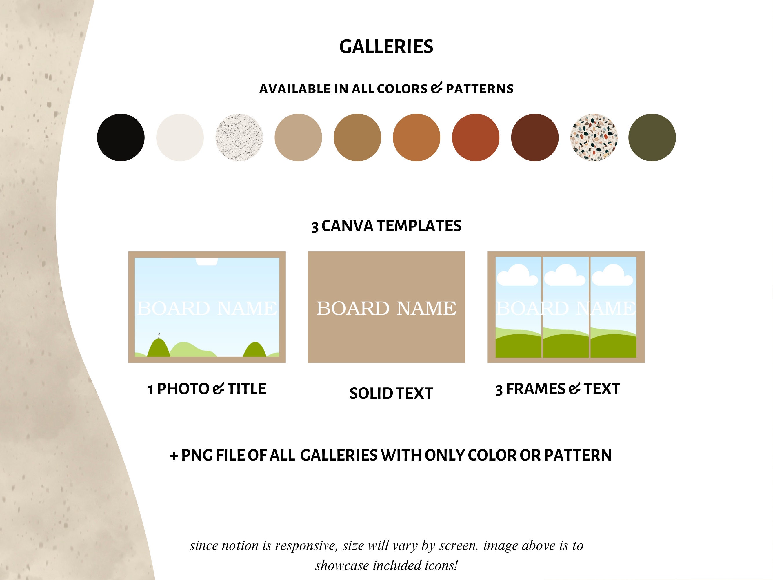 Notion Customization Bundle Covers Icons Galleries Lines Arches Clocks ...