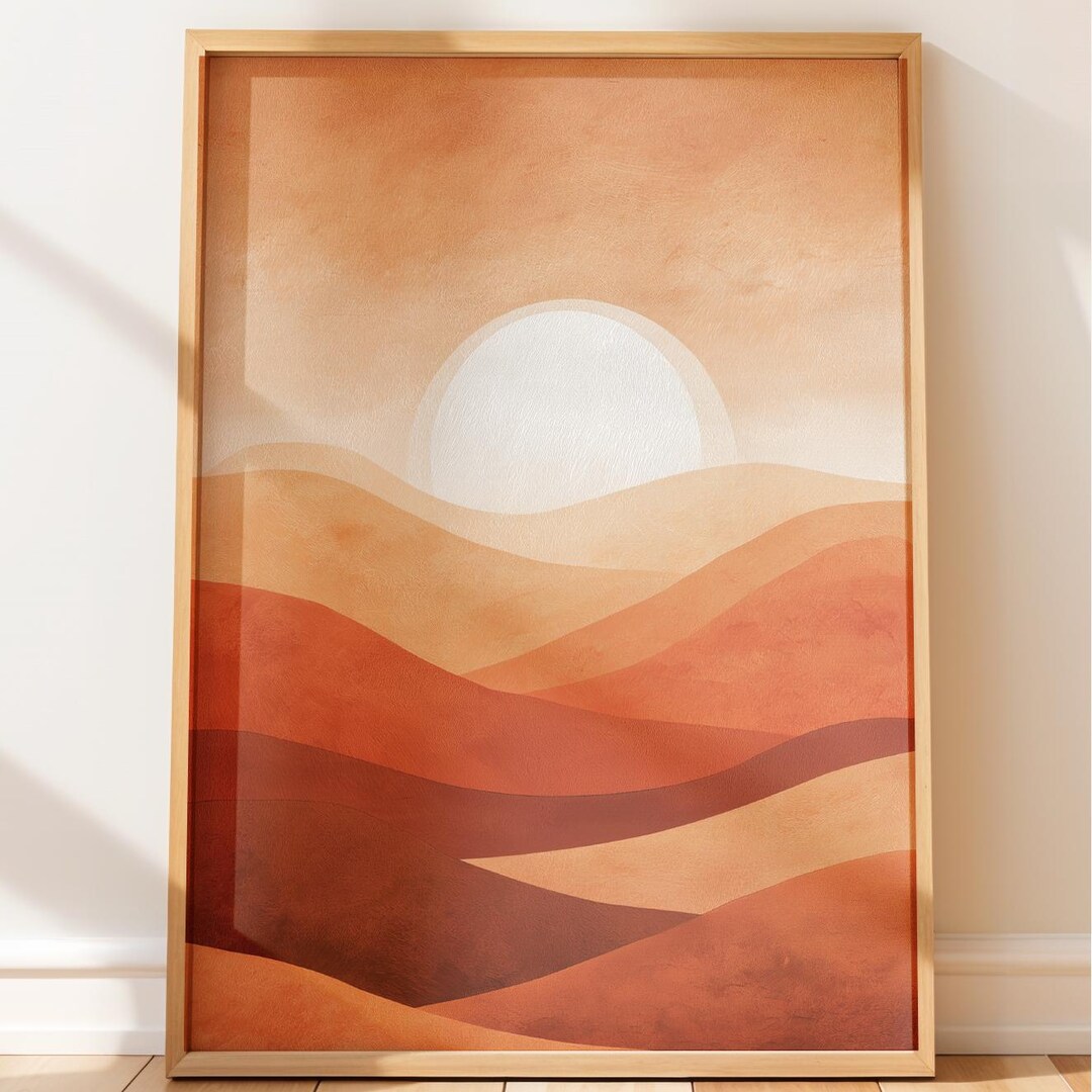 Southwestern Desert Wall Art - Minimalist Abstract Landscape Print - Etsy