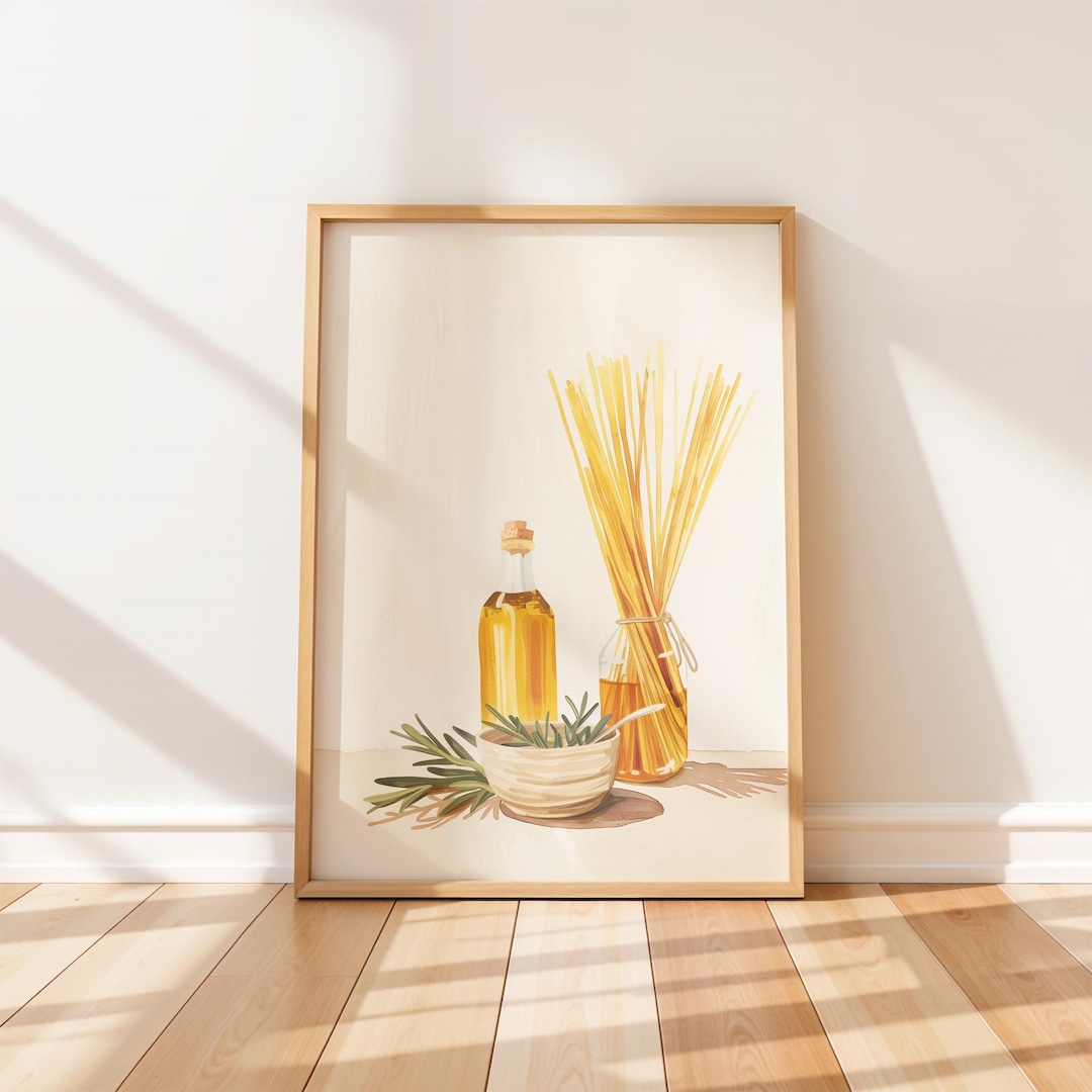 Italian Pasta Still Life Art Print – Rustic Kitchen Wall Decor - Etsy