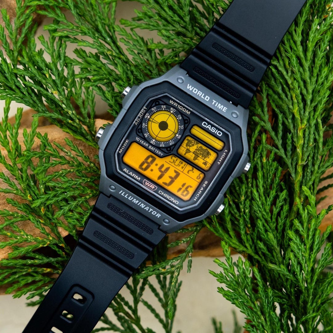 Ember – Custom Casio AE1200 Mod Watch With Ombré Yellow Dial ...