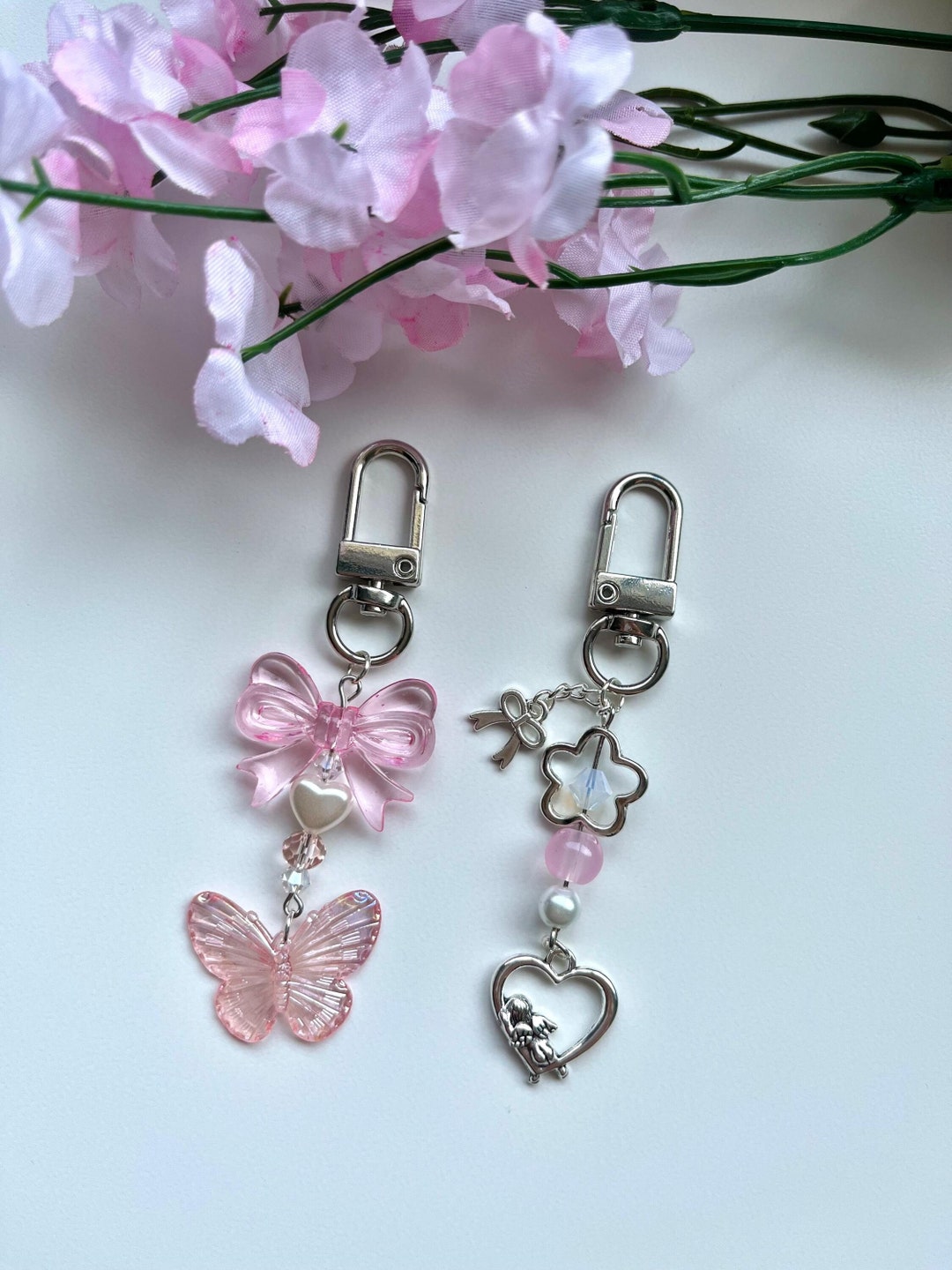 Coquette Bag Charm / Keychain | Girly, Aesthetic, Kawaii, Keychains ...