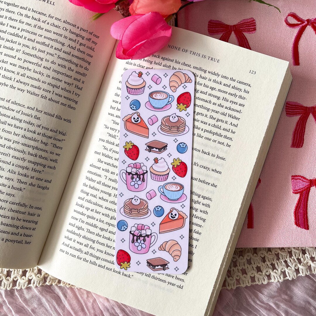 Girly Sweet Treats Bookmark | Cardstock + Laminated | Pink, Cake ...