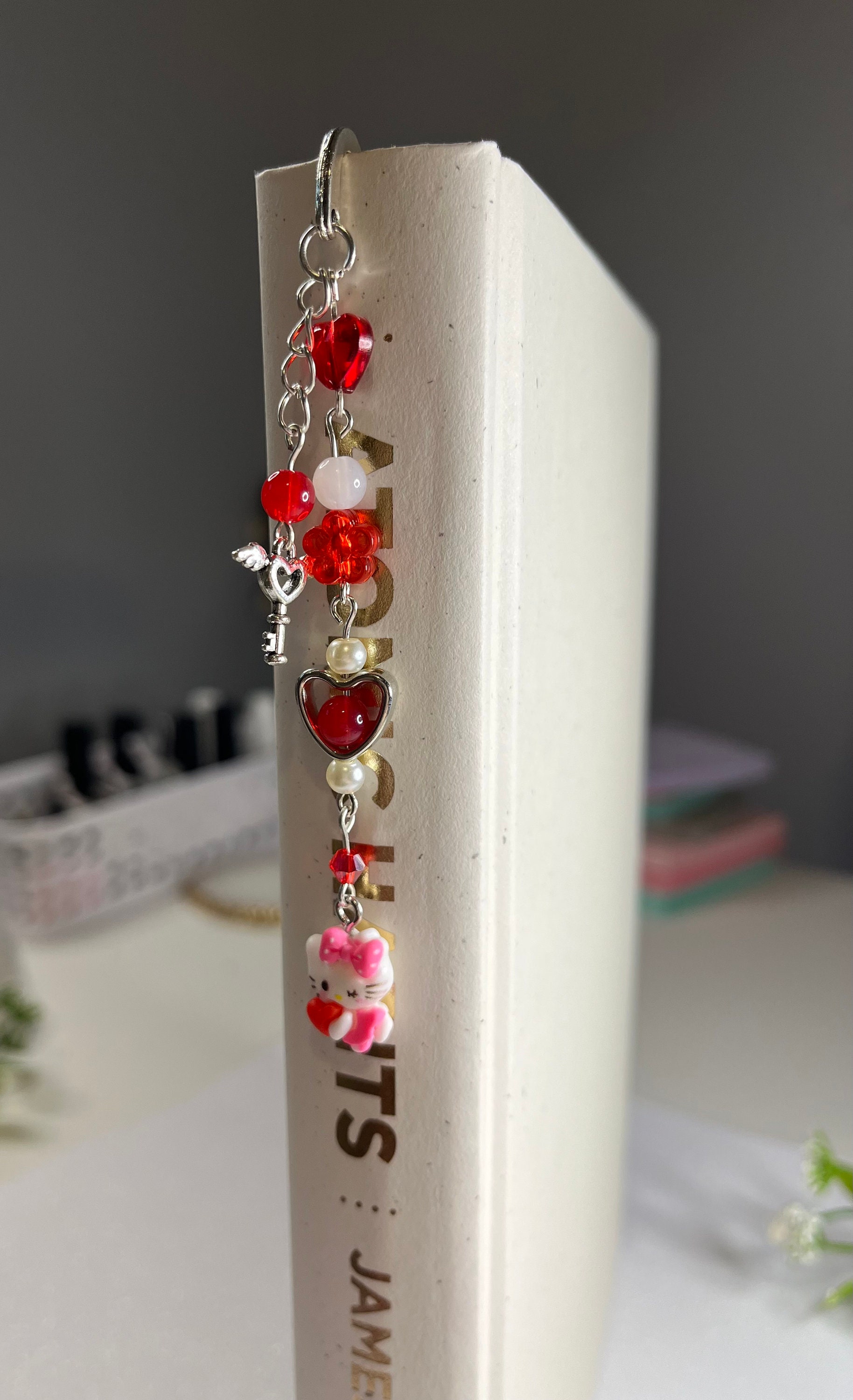 Sanrio Beaded Metal Charm Bookmark Hook Kawaii Bookmark My Melody ...
