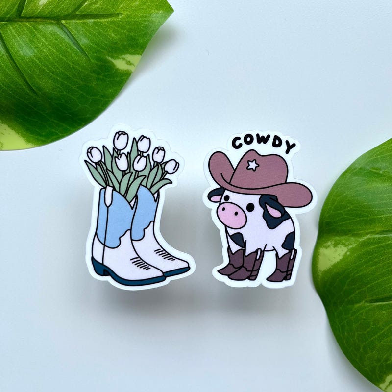 Cute Cow Print Stickers - Etsy