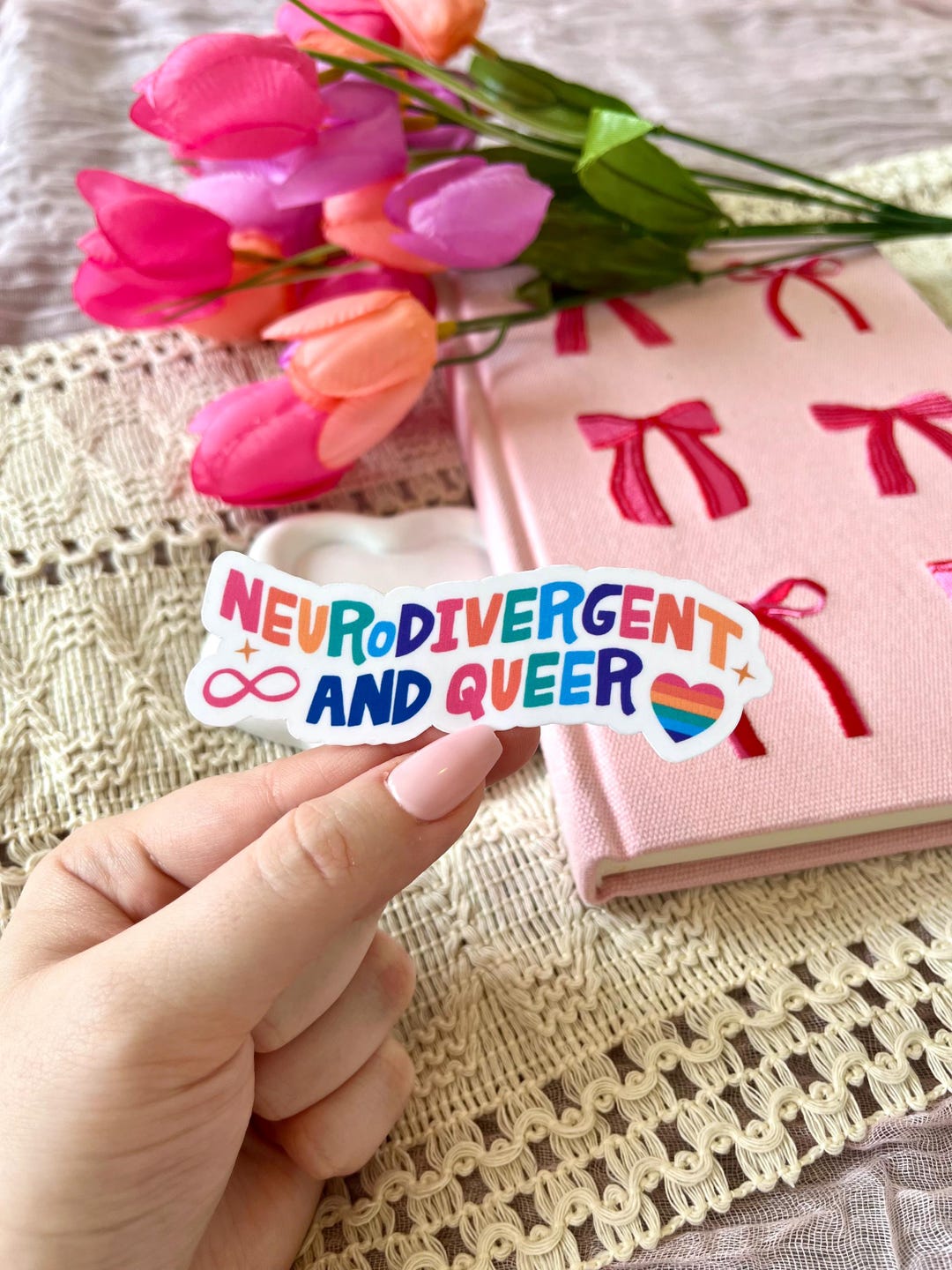 Neurodivergent and Queer Rainbow Sticker | Pride, LGBT, Colorful ...