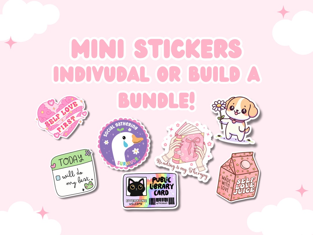 Mini Stickers | Build Your Own Sticker Pack / Bundle | Waterproof ...