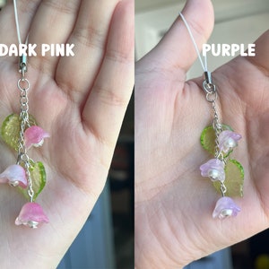 Lily of the Valley Phone Charm | Bag Charm, Keychain | Floral ...