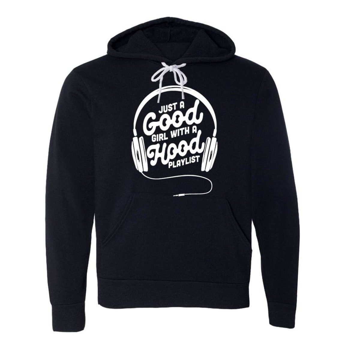 Hood Playlist Hoodie One Messy Bun - Etsy