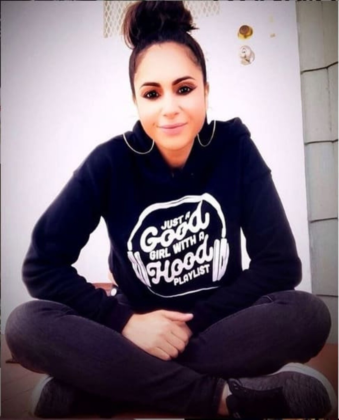 Hood Playlist Hoodie One Messy Bun - Etsy