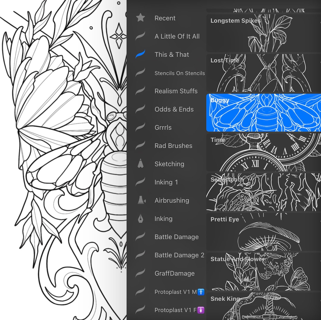 Inkmaster Ryan Eternal 20 Pack Brushset for Procreate, Procreate ...