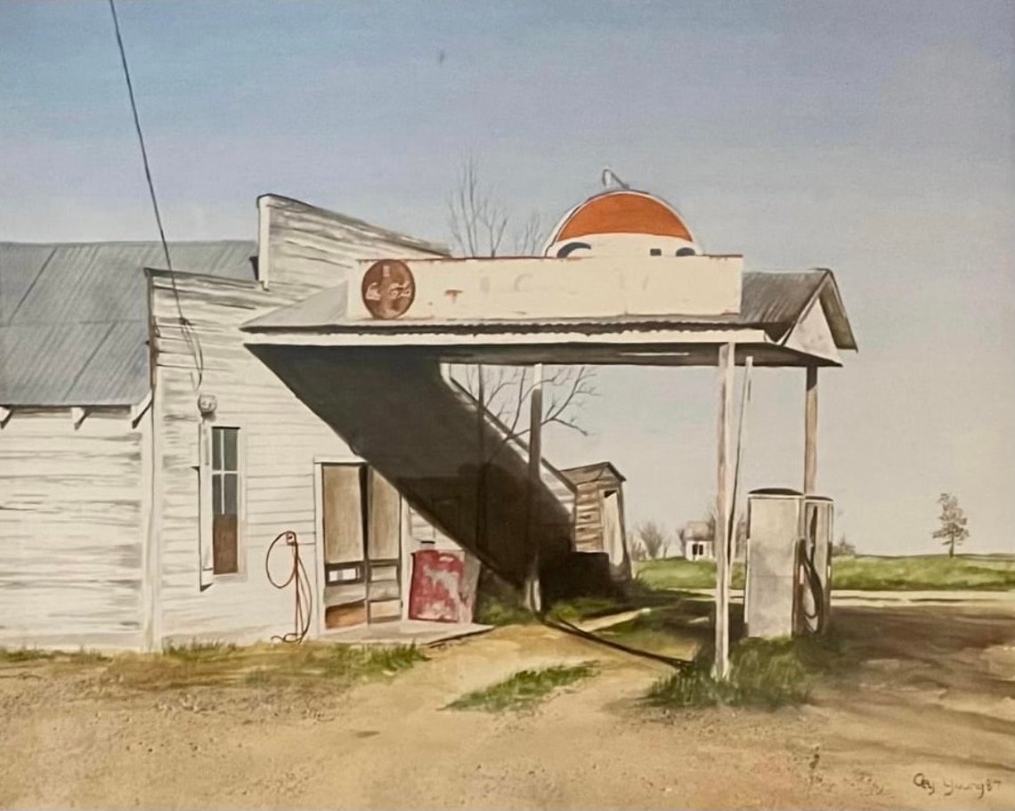 Old Gas Station- Painting - Etsy