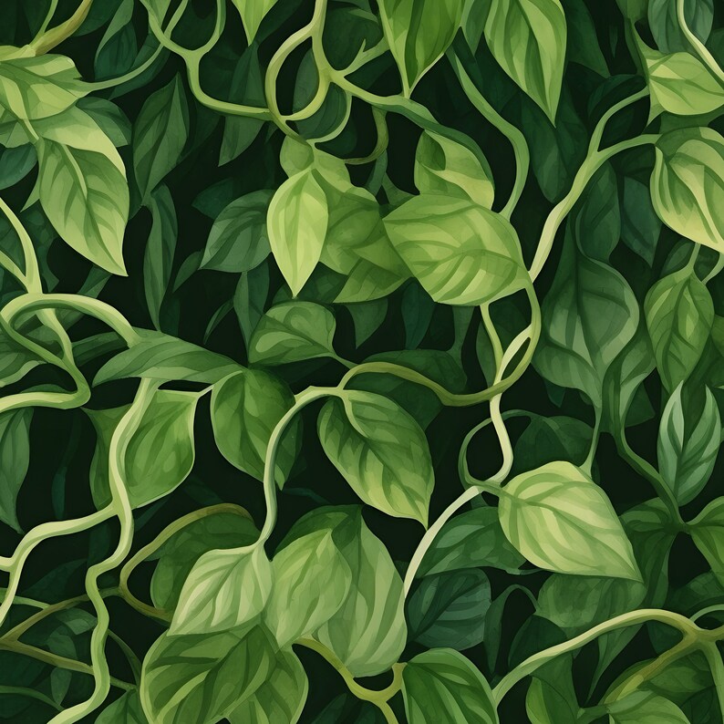10 Thick Vines Seamless Patterns Digital Bundle, Realistic Vines ...