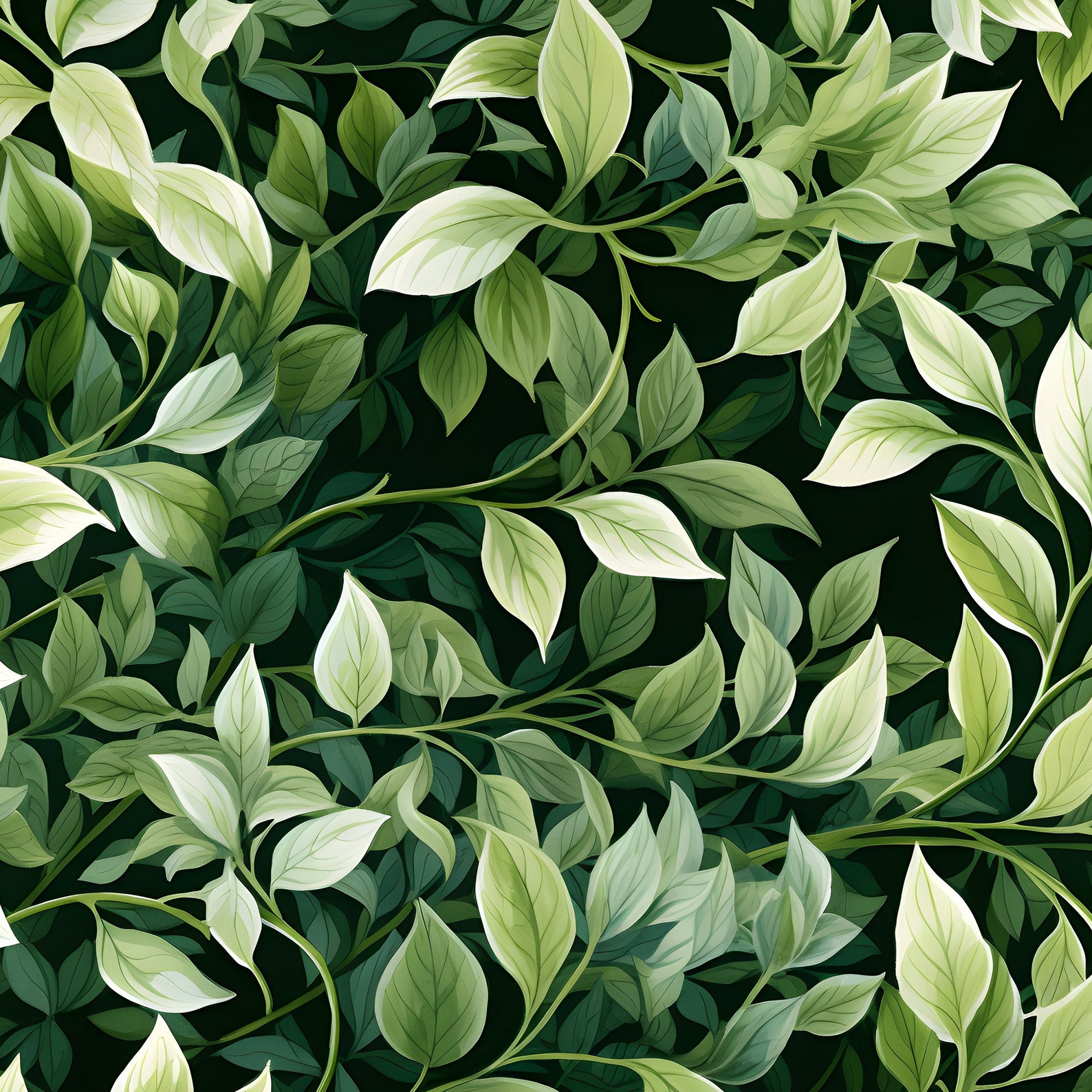 10 Thick Vines Seamless Patterns Digital Bundle, Realistic Vines ...