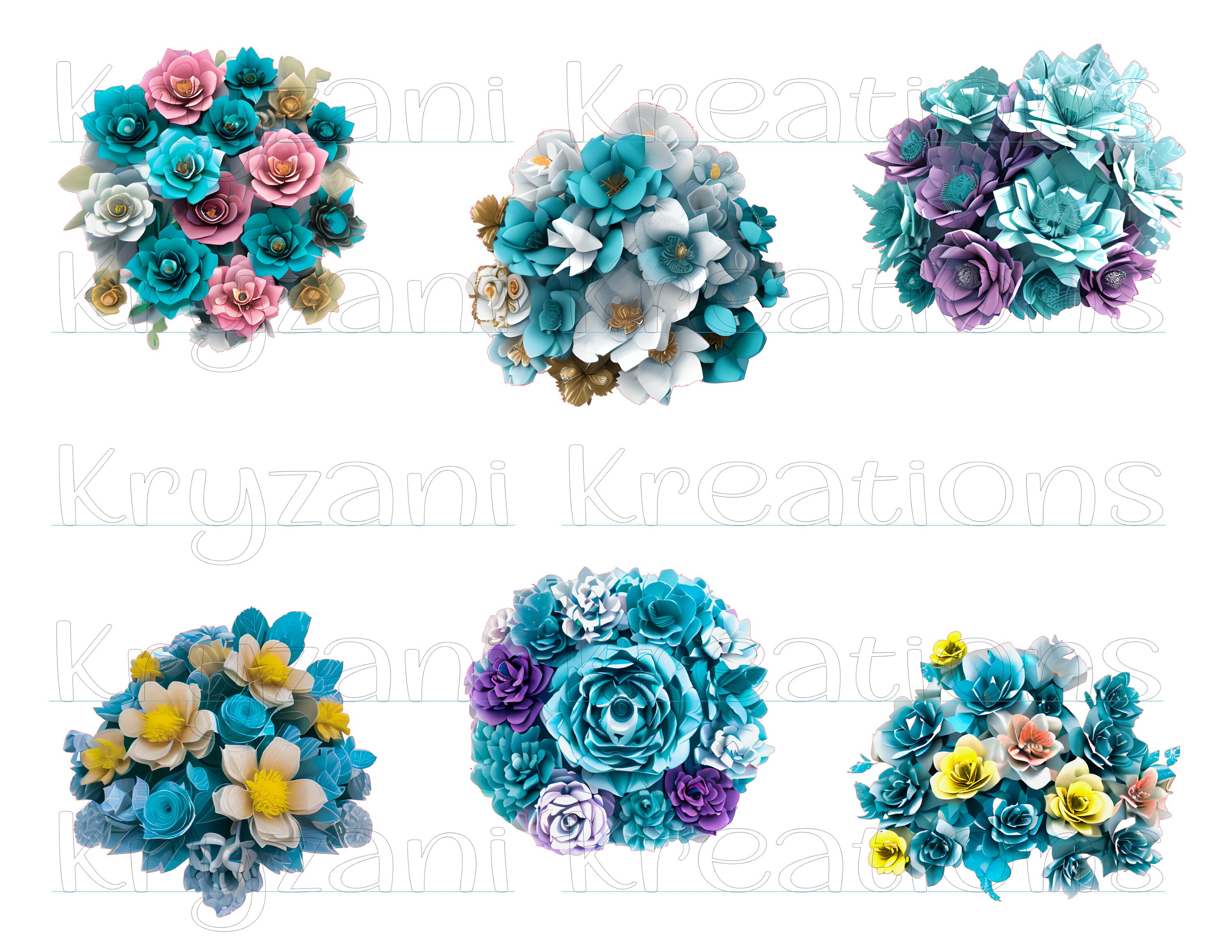 3d Floral Sublimation Designs Bundle, Floral PNG, Sublimation PNG ...